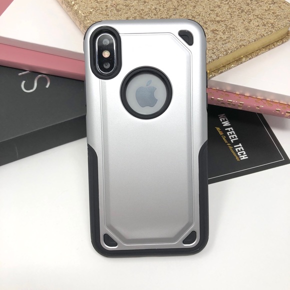 Accessories | Iphone Silver Hybrid Armor Case | Poshmark